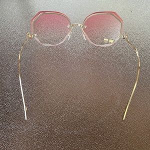 Accessories | Retro Oversized Pink Gradient Sunglasses | Poshmark